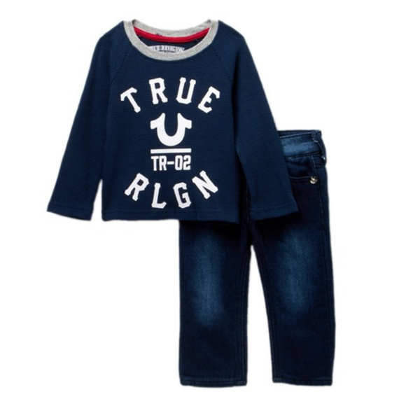True Religion | Matching Sets | True Religion Long Sleeve Blue Varsity ...